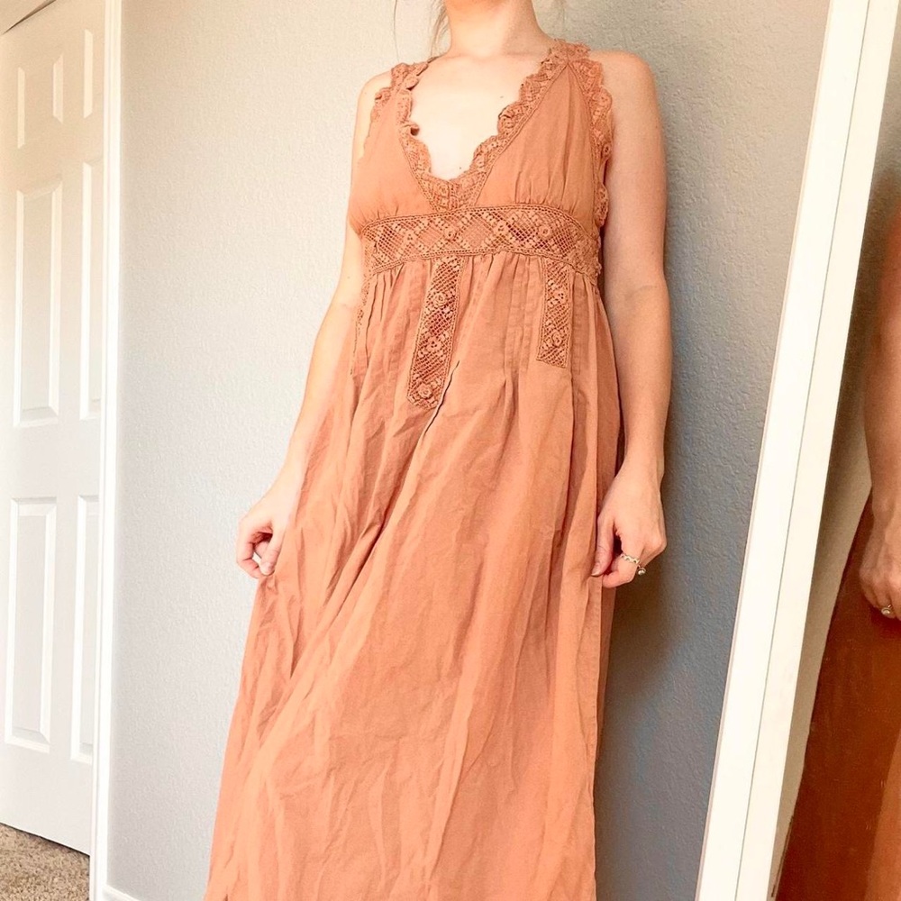 Doen Maple Slate Rust Lace Maxi Dress - Gem